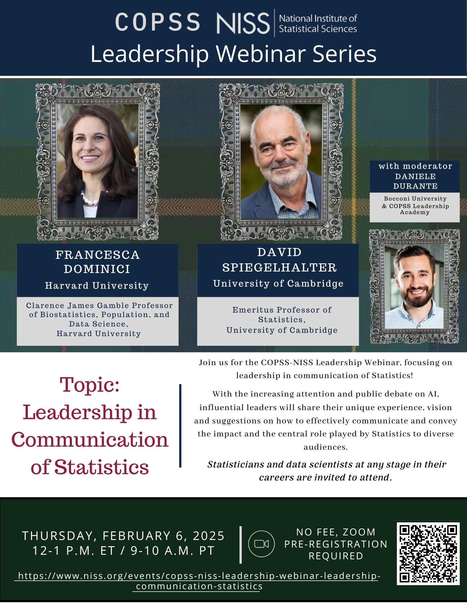 COPSS-NISS Leadership Webinar: Leadership in Communication of Statistics | National Institute of ...